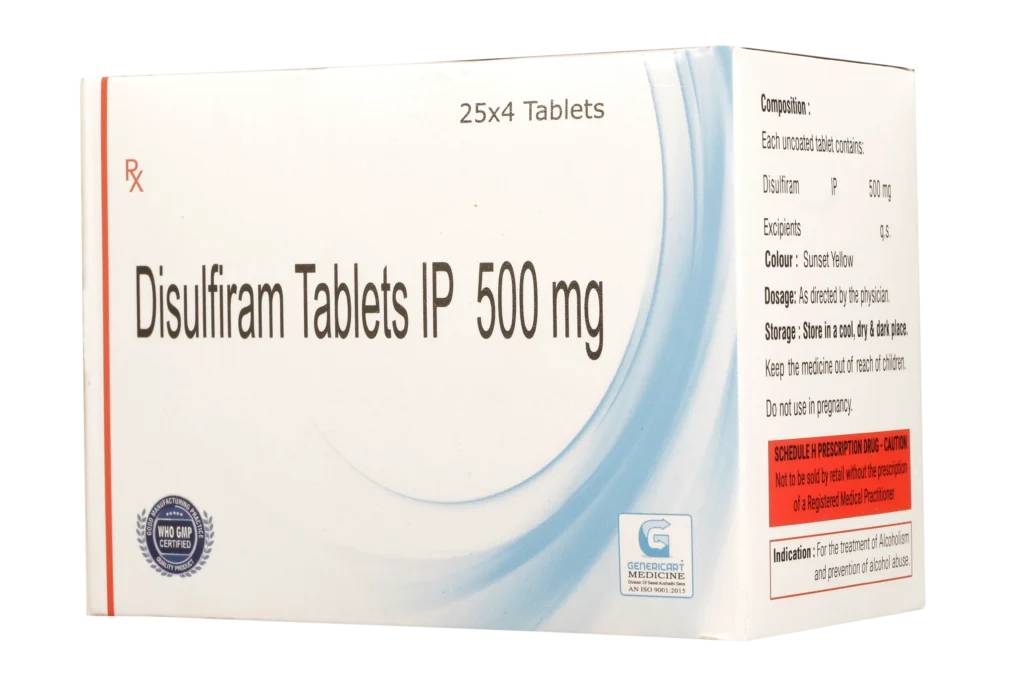 DISULFIRAM 500 MG 4 TABLETS - medsin.in