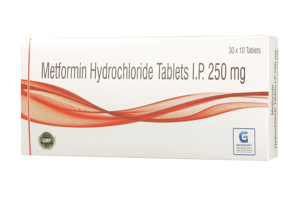 METFORMIN HYDROCHLORIDE 250 MG 10 TABLETS - medsin.in