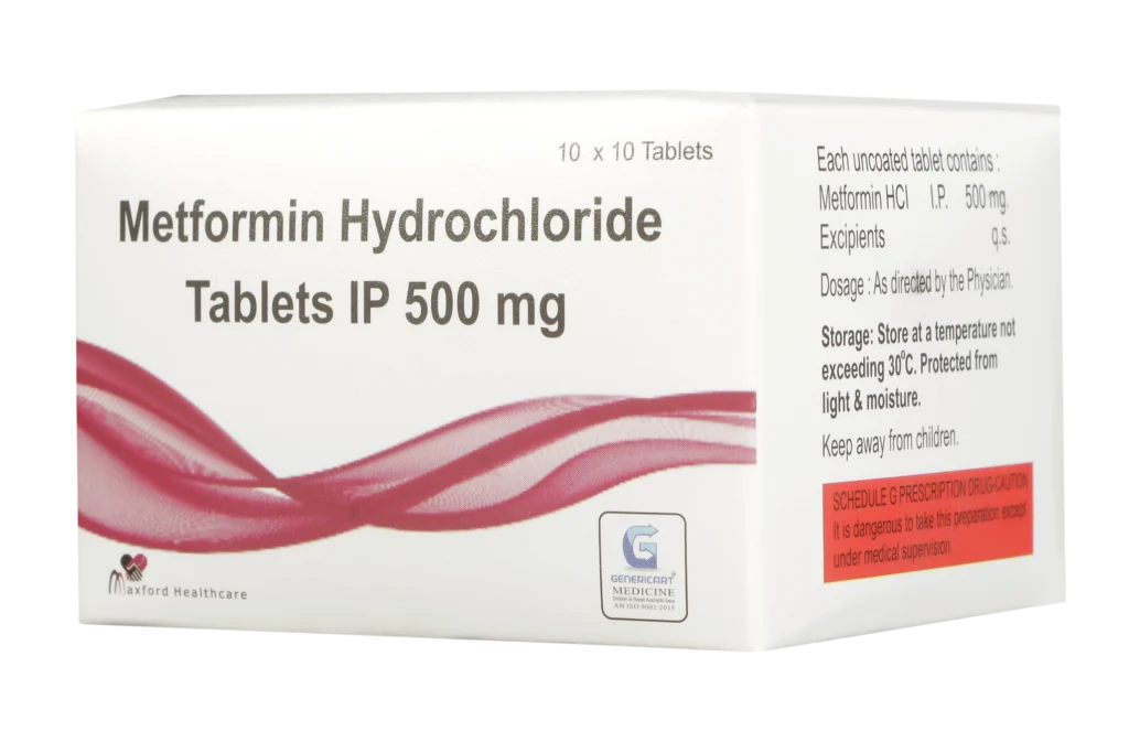 METFORMIN HYDROCHLORIDE 500 MG 10 TABLETS - medsin.in