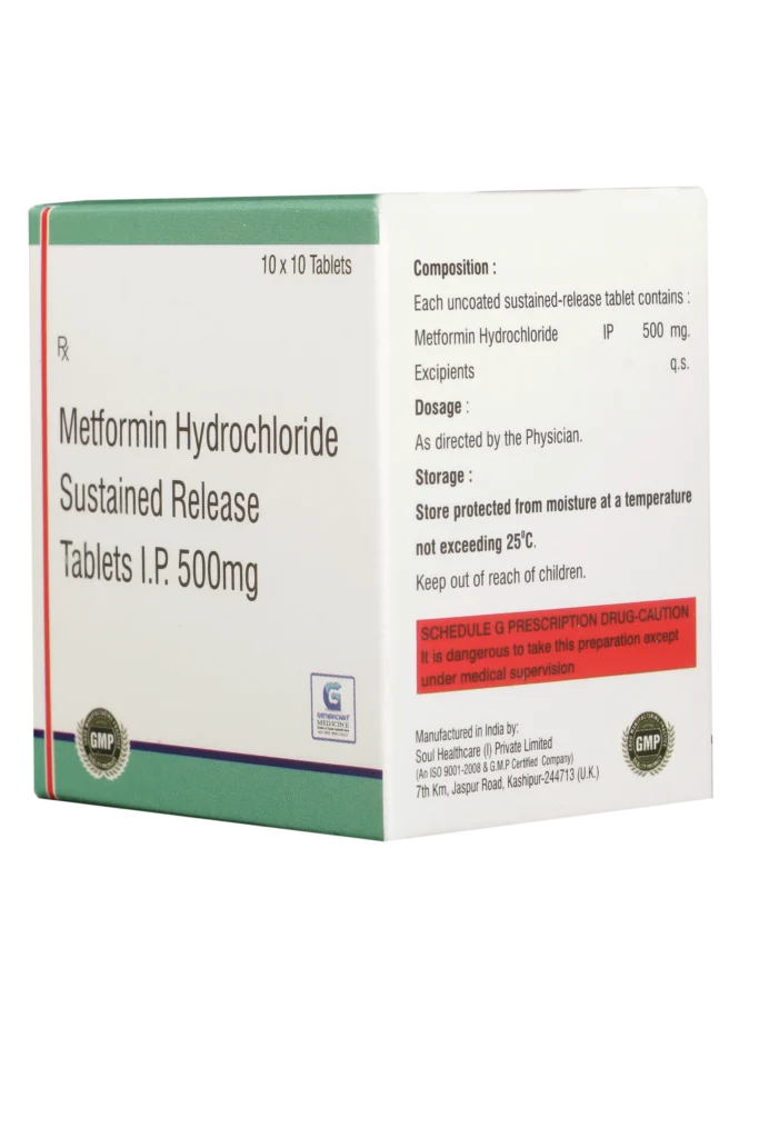 METFORMIN HYDROCHLORIDE 500 MG ( SR ) 10 TABLETS - medsin.in