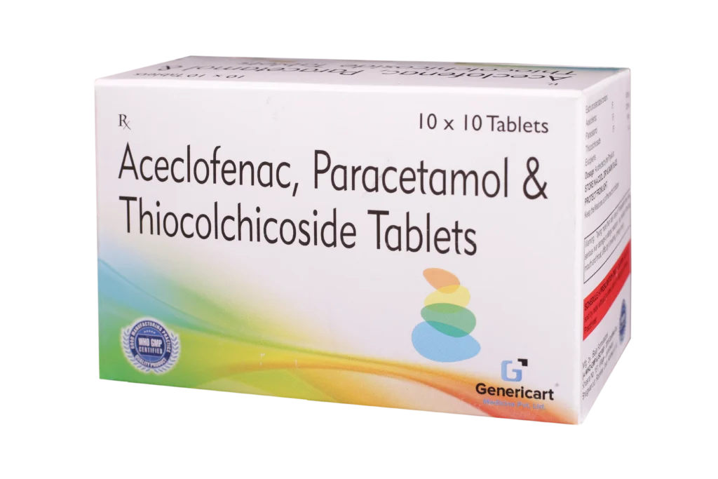 ACECLOFENAC 100 MG + PARACETAMOL 325 MG + THIOCOLCHICOSIDE 4 MG 10 ...